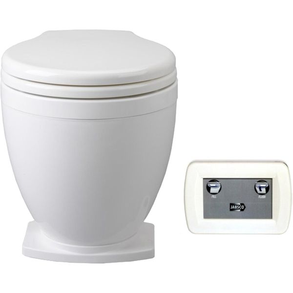 Jabsco Lite Flush Electric Toilet & Control Panel (12V / Compact Bowl ...