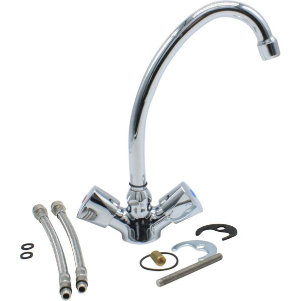 Osculati Monobloc Sink Mixer Tap with Hose (3/8" BSP Male, 170mm Long ...