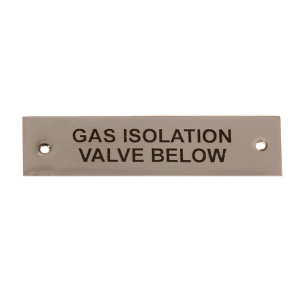 AG Label 'Gas Isolation Valve Below' in Chrome – All About Boats