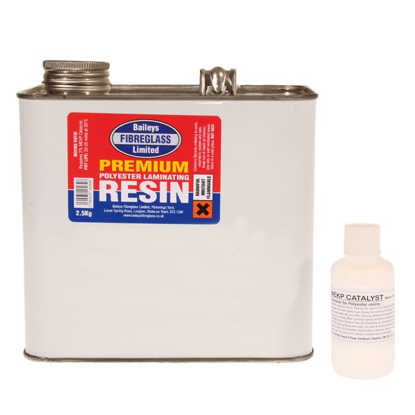 Baileys Premium Fibreglass Polyester Resin 2.5kg with Hardener – All ...