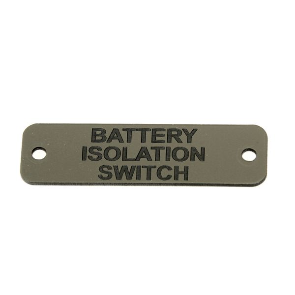 Battery Isolation Switch Label (S) Silver with Black Engrave 75 x 22mm ...