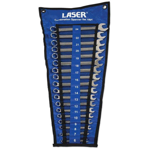 Laser Tools Combination Spanner Set 18-Piece (6mm to 24mm) – All About ...