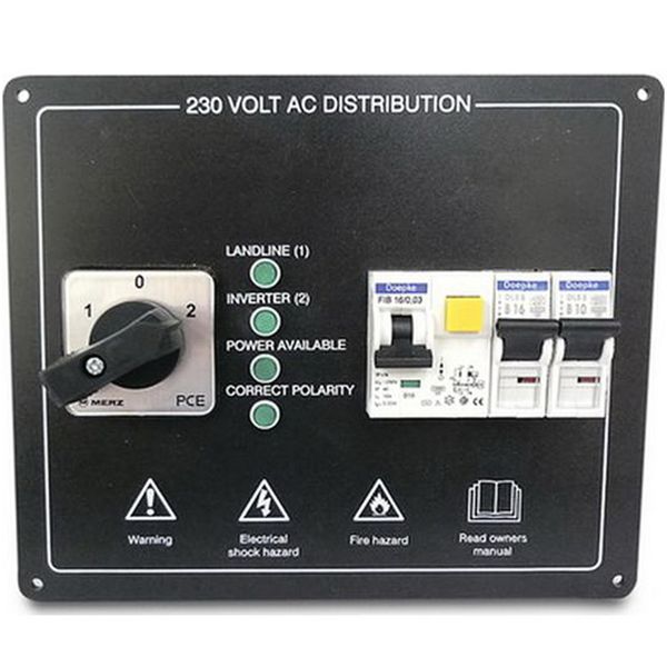 AG AC Panel RCCB 2MCB's + 2-Way Changeover – All About Boats